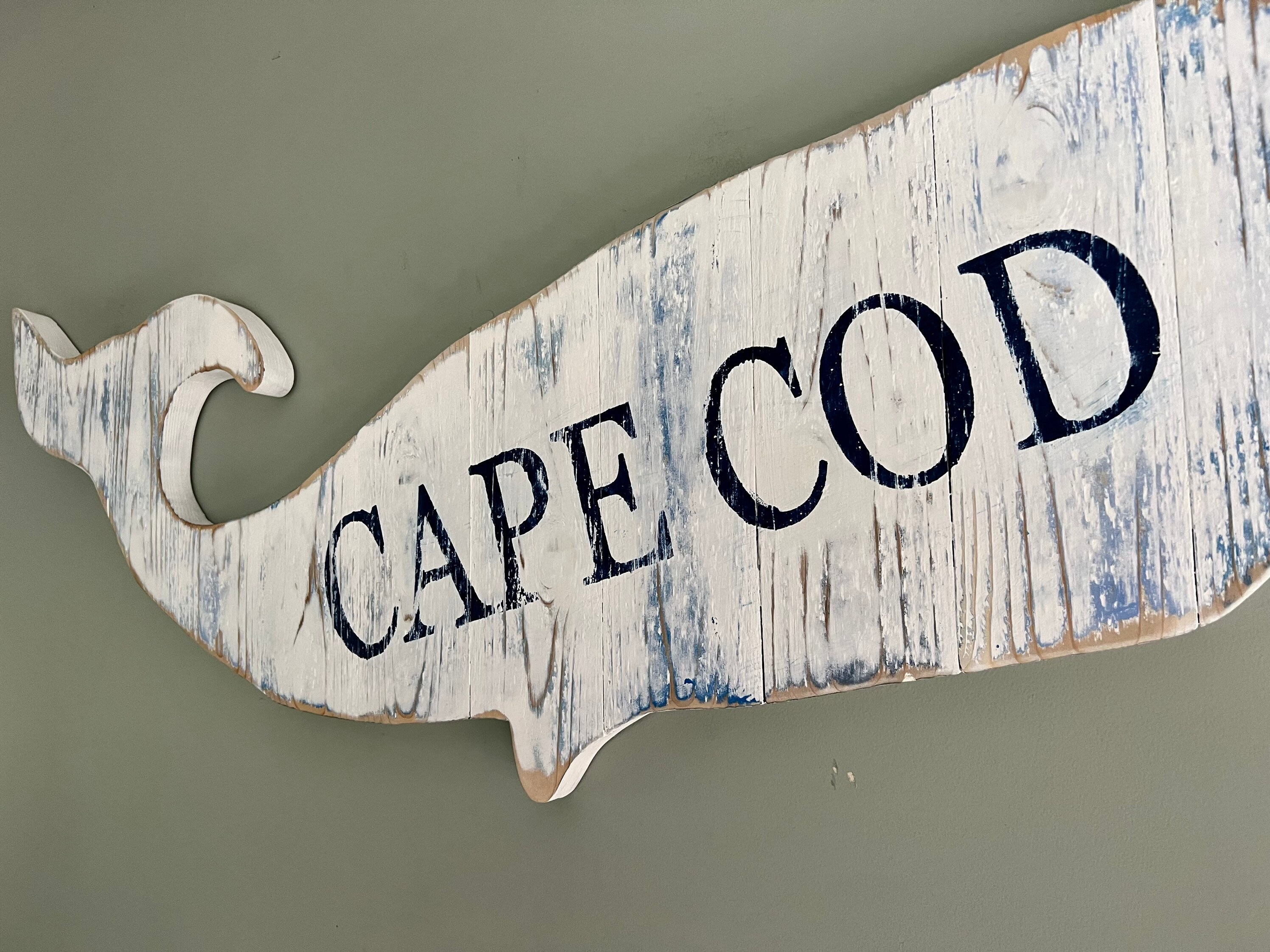 Cape Cod Whale Wood Sign Cape Cod Sign Whale Signthe Cape - Etsy