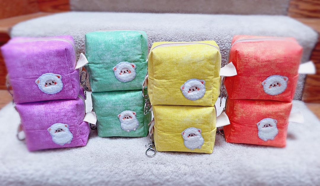 Sheep Style Square Zipper Pouch/simple Colors/cutie Cosmetic Bag ...