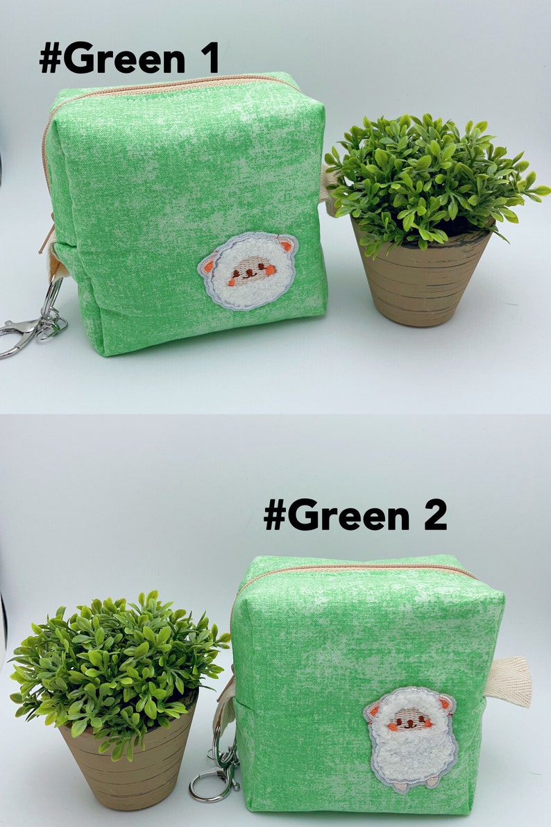 Sheep Style Square Zipper Pouch/simple Colors/cutie Cosmetic Bag ...