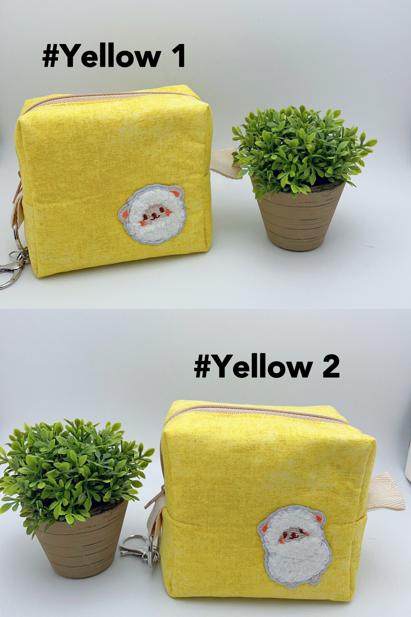 Sheep Style Square Zipper Pouch/simple Colors/cutie Cosmetic Bag ...