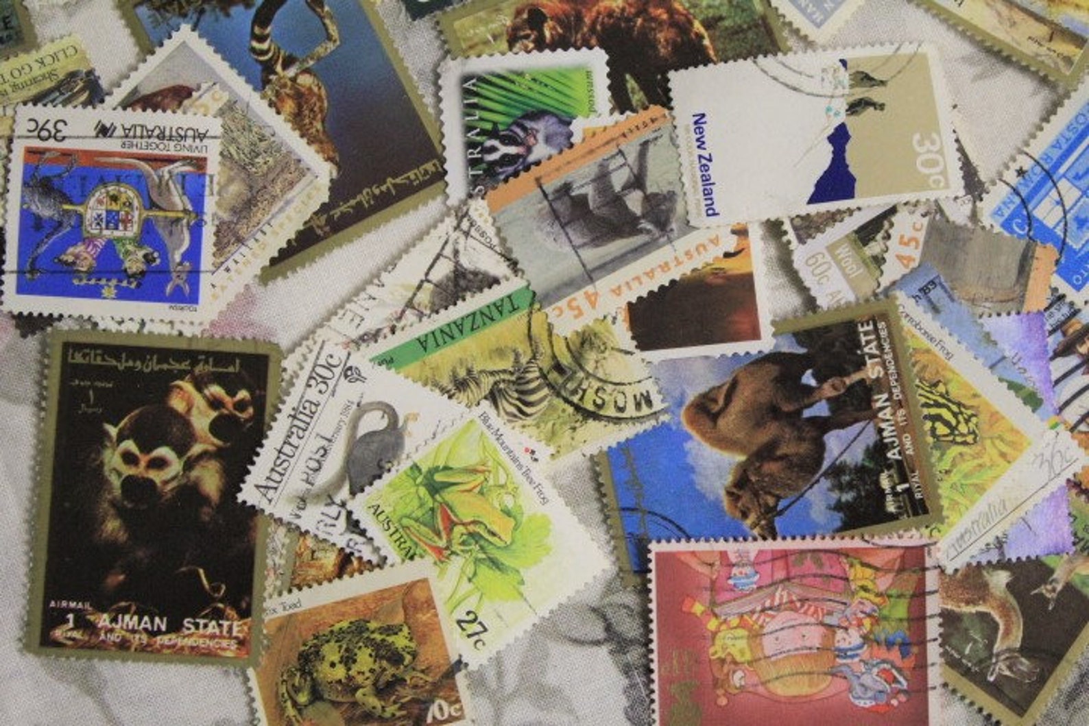 50 Random Animal Stamps - Etsy