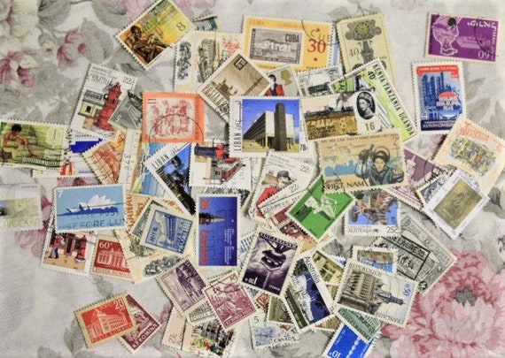 50 Random Building Structure Stamps | Etsy