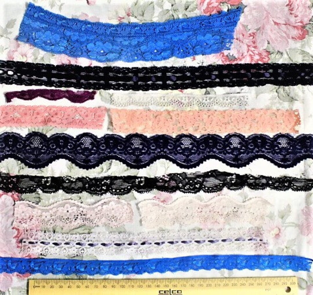 22 Pieces of Stretch Lace Scrap - Etsy