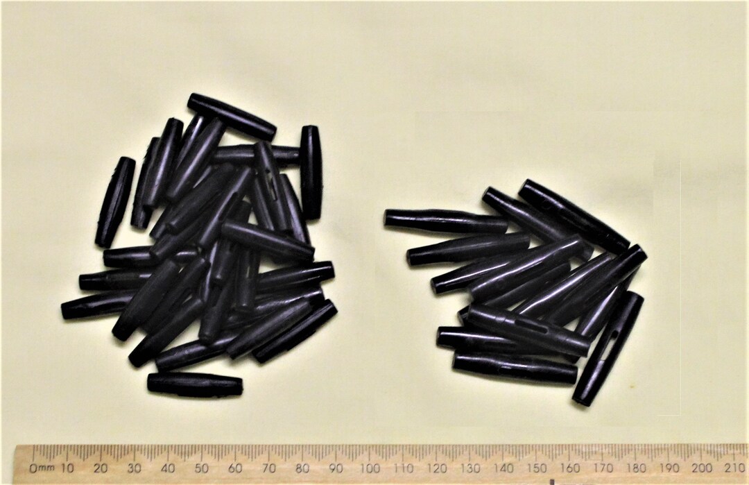 46 Black Plastic Toggles - Etsy