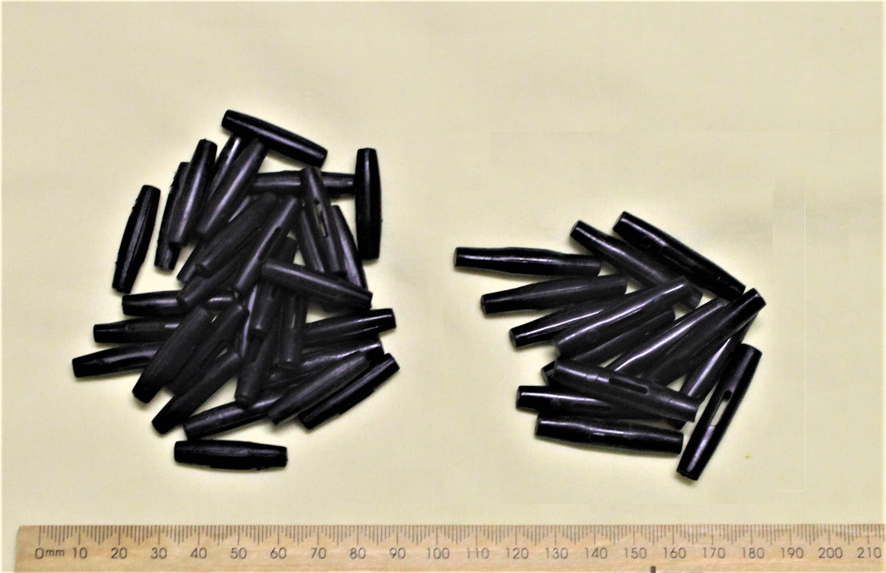 46 Black Plastic Toggles - Etsy