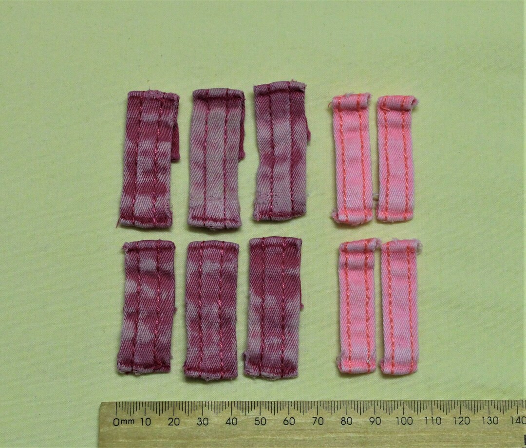 2 Sets of Pink Denim Loops - Etsy