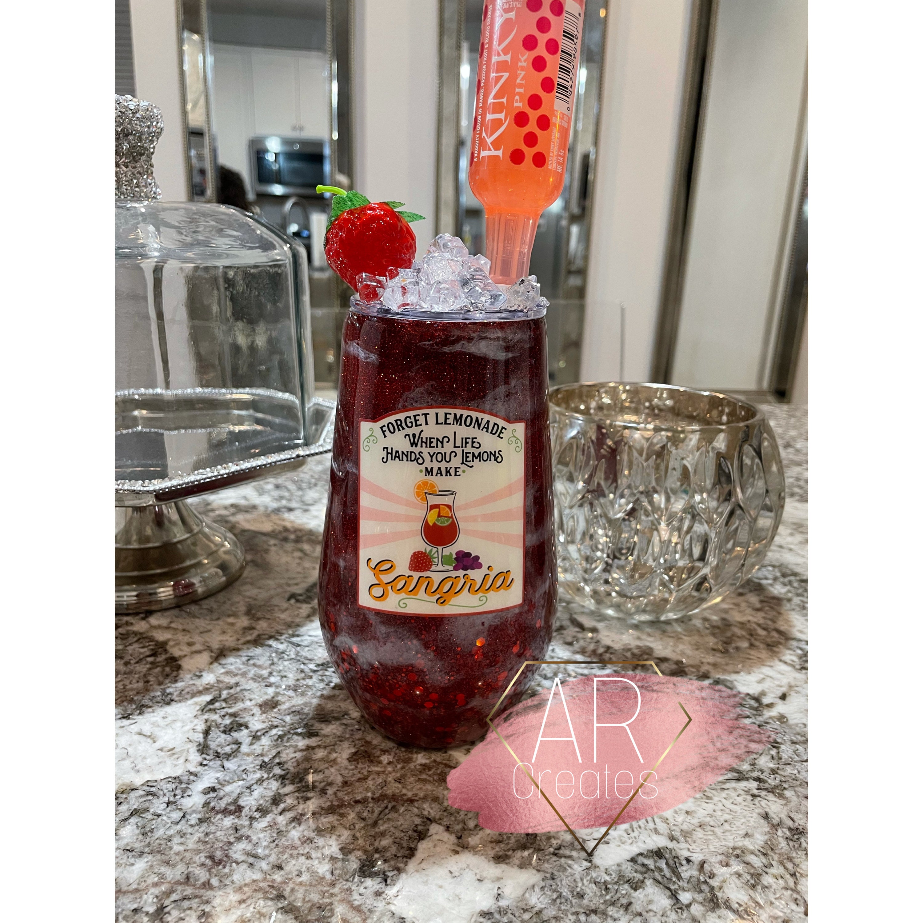 Custom Wine Alcohol Tumbler - Etsy