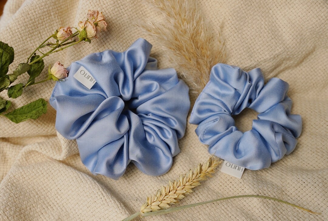 Sky Blue Sustainable Scrunchies Made From Tencel 0% - Etsy