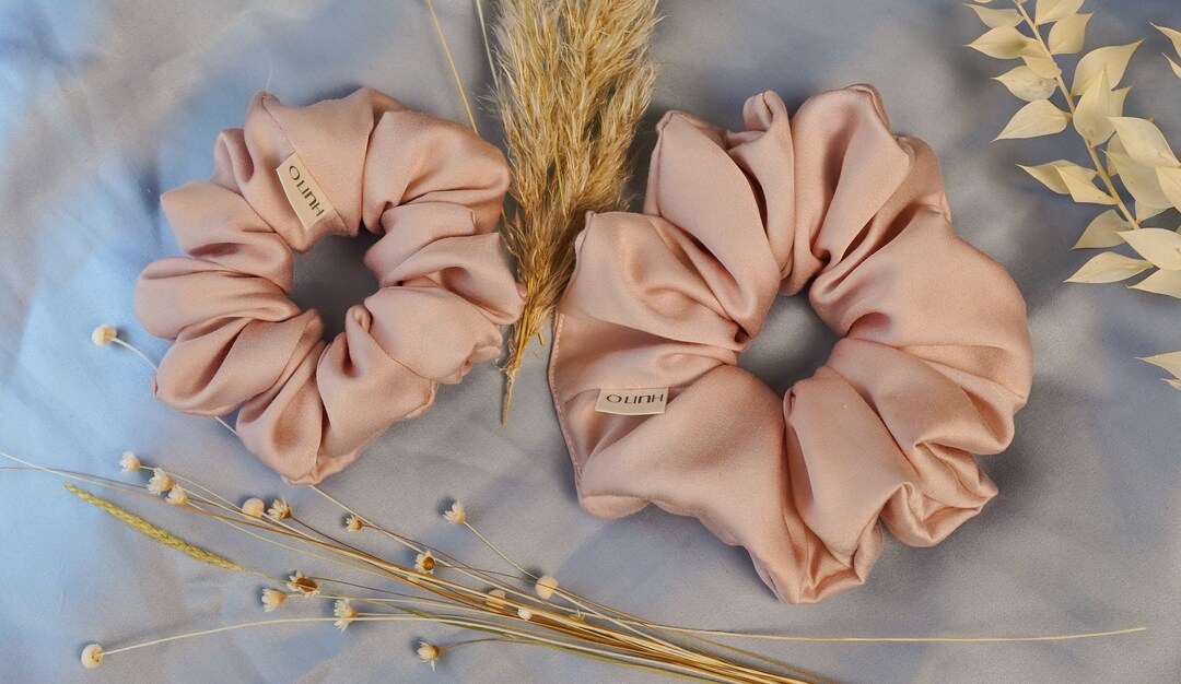 Pink Sustainable Scrunchies Made of Tencel 0% Polyester - Etsy