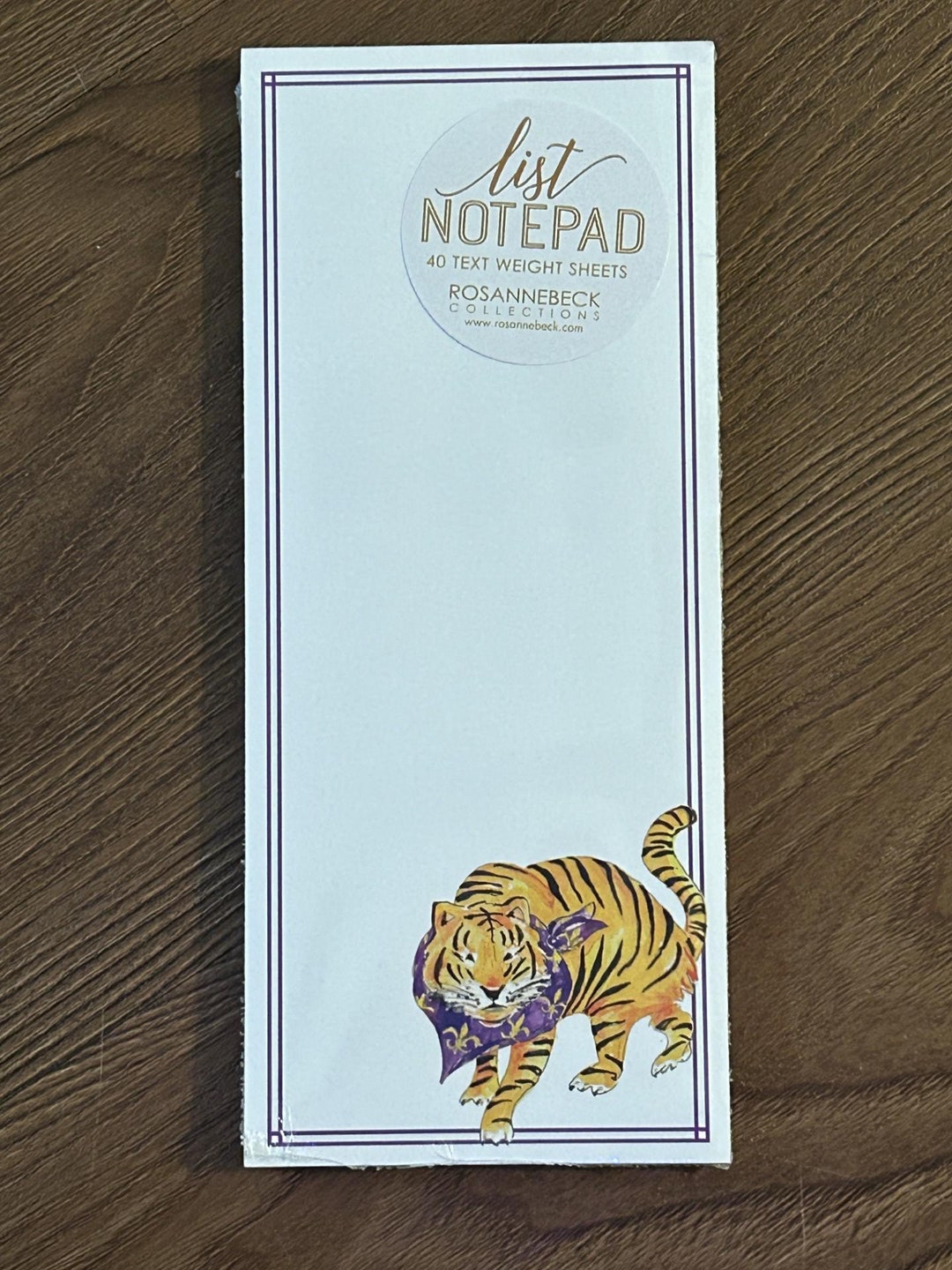 Tiger With Fleur De Lis Bandana Skinny Notepad. LSU Fans Here is the Perfect Notepad for Your ...