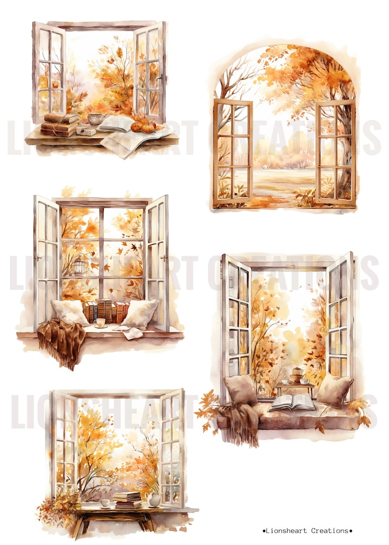 Fall Windows Printable Stickers - Etsy Canada
