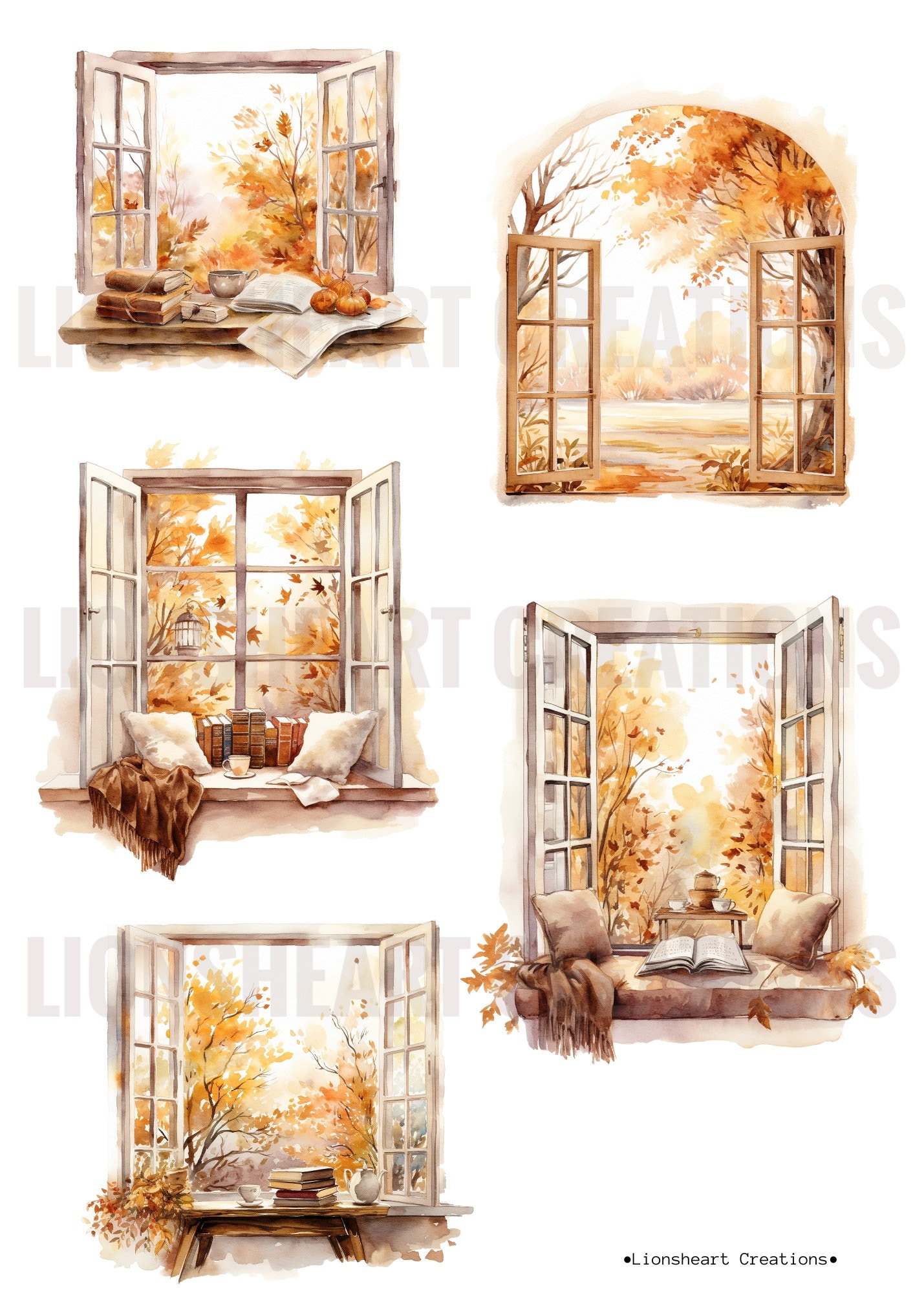 Fall Windows Printable Stickers - Etsy Canada