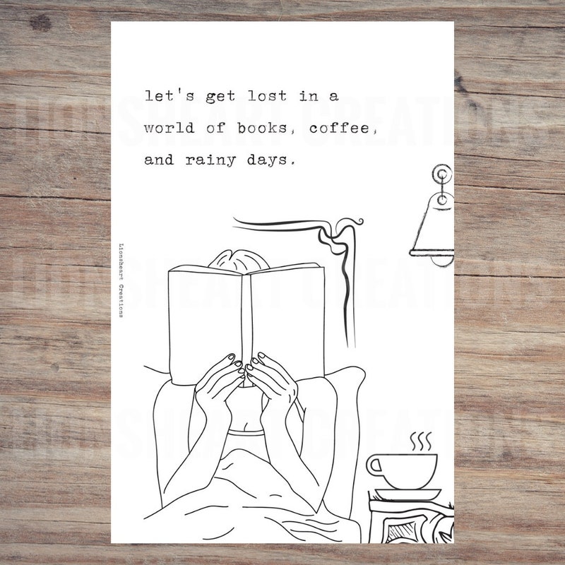 Coffee Books Rain - Etsy