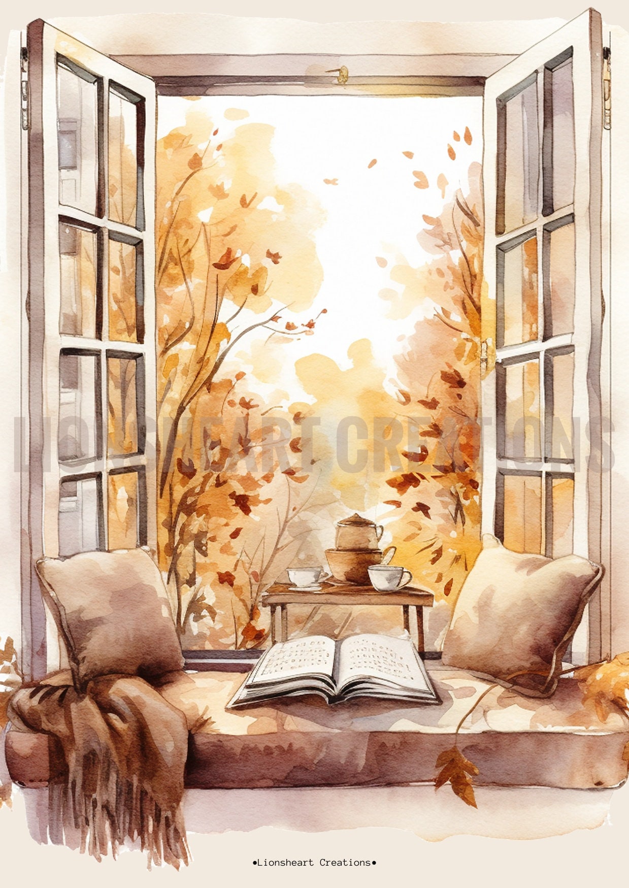 Fall Window Printable Dashboard - Etsy