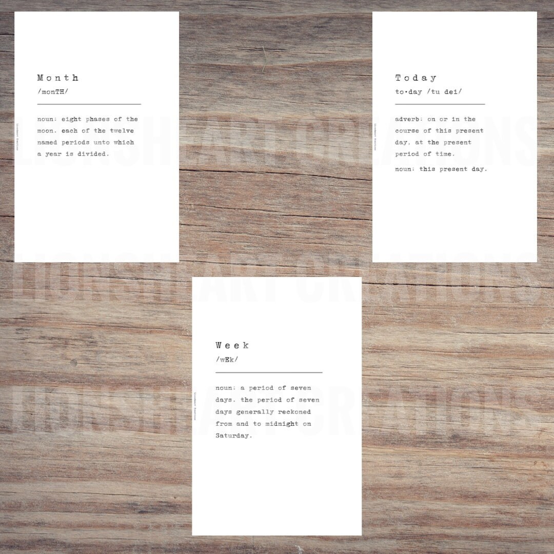 Set of 3 Planner Dashboards | Multiple Sizes | Month, Week, Day | Set B ...