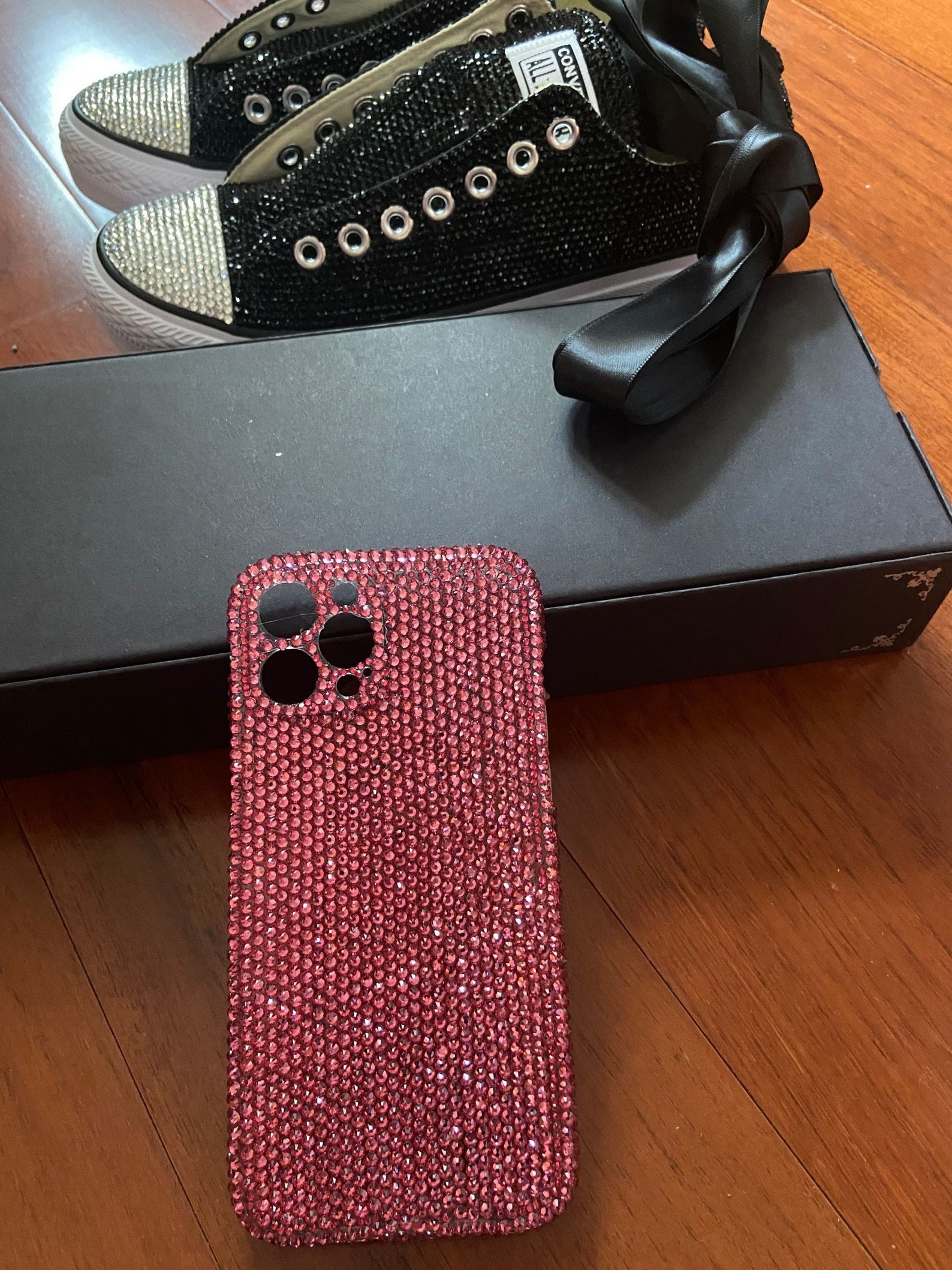 Hot Pink Swarov Crystal Ski Bling Out Phone Cases Full Sides Protect ...