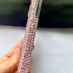 Light Pink iPhone Case Bling Out Phone Cases Full Sides Protect Back ...