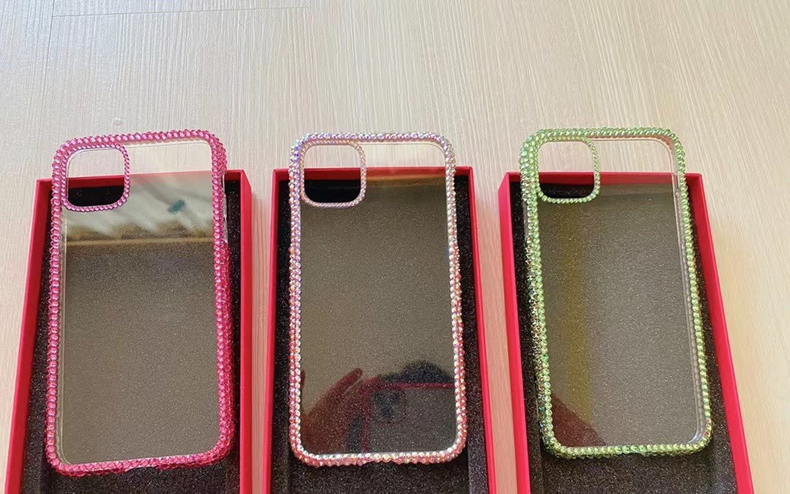 Sparkly Swarov Luxury Back Phone Cases Bumper Frame Full Sides Protect ...
