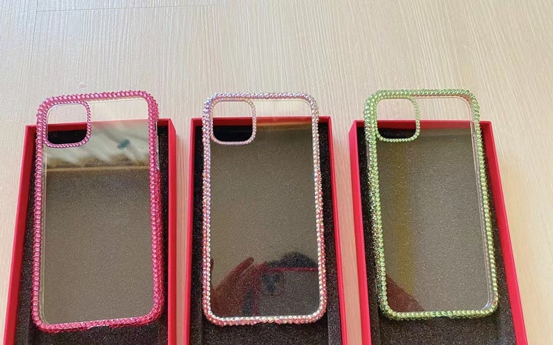 Sparkly Swarov Luxury Back Phone Cases Bumper Frame Full Sides Protect ...