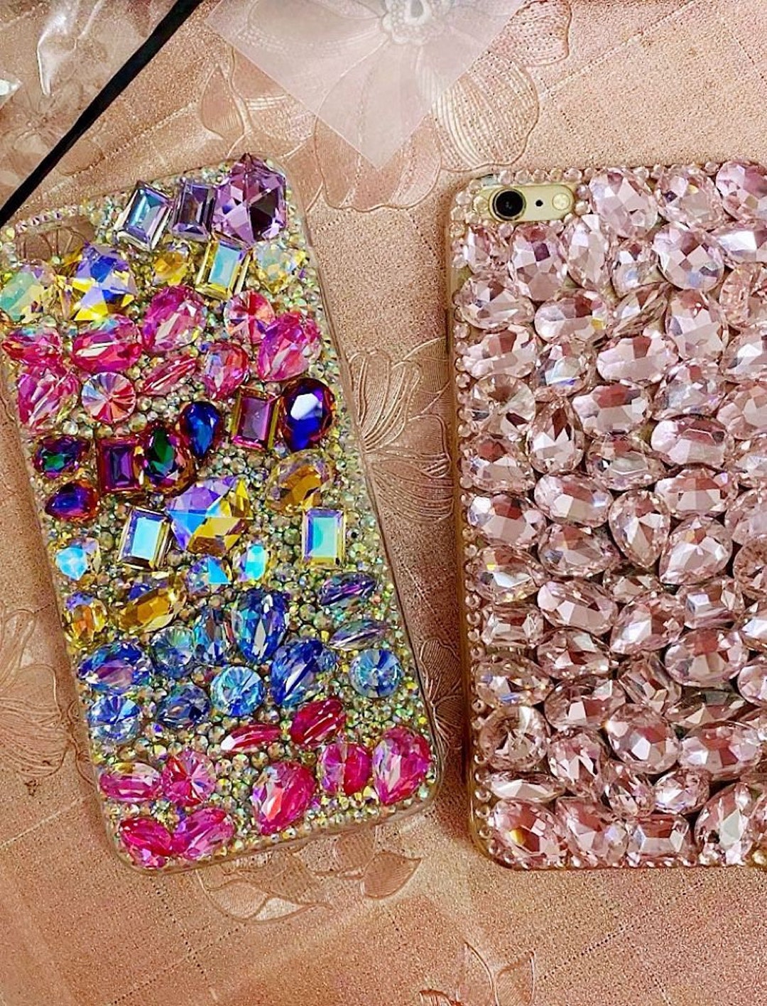 Colorful Stones Phone Cases Sparkling Phone Back Covers Full - Etsy