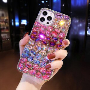 Colorful Stones Phone Cases Sparkling Phone Back Covers Full - Etsy