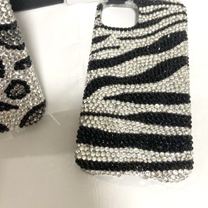 Zebra Sparkle Phone Cases Unique Handcraft Crystal Phone Covers Hot ...