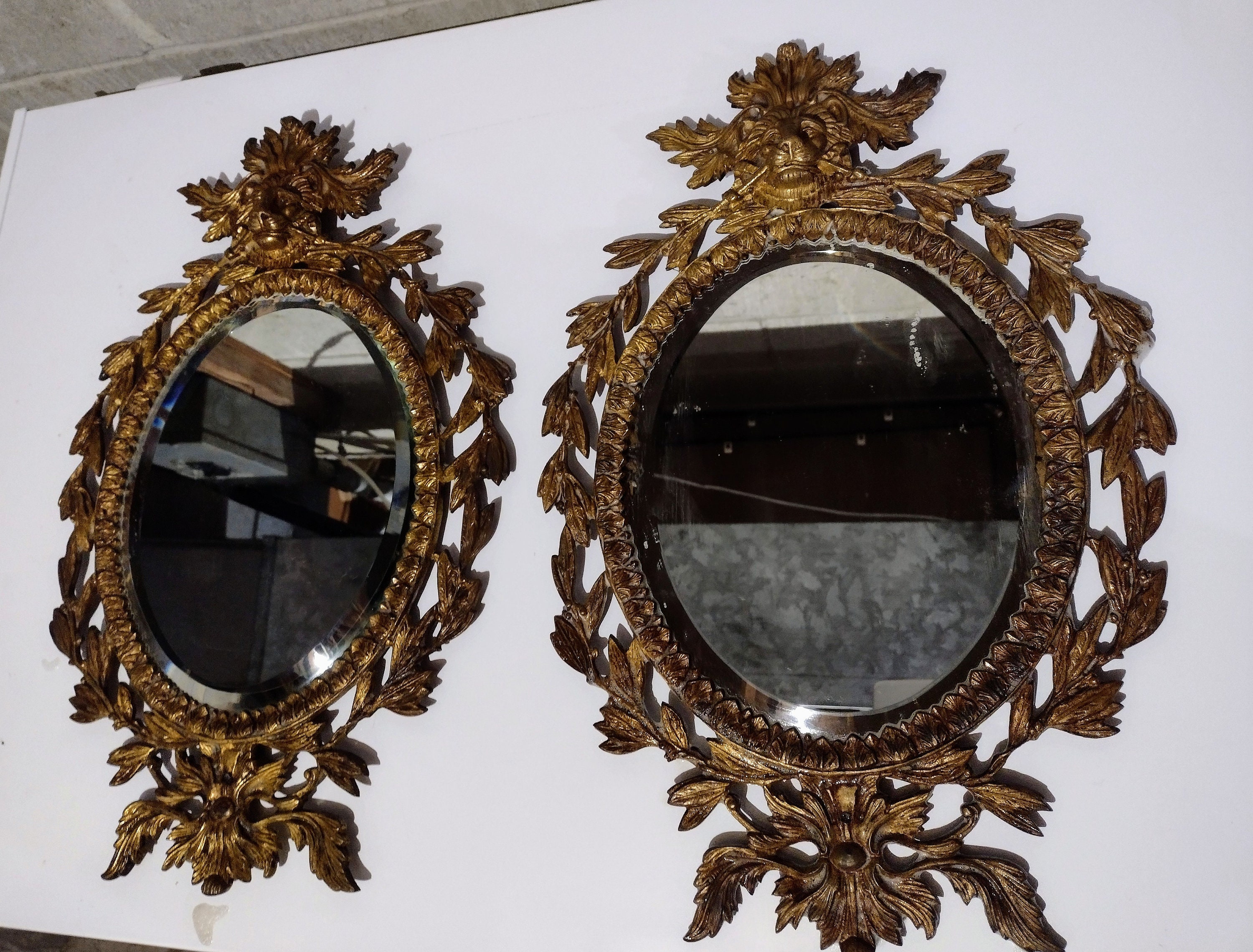 Lion Head Brass Mirrors - Etsy