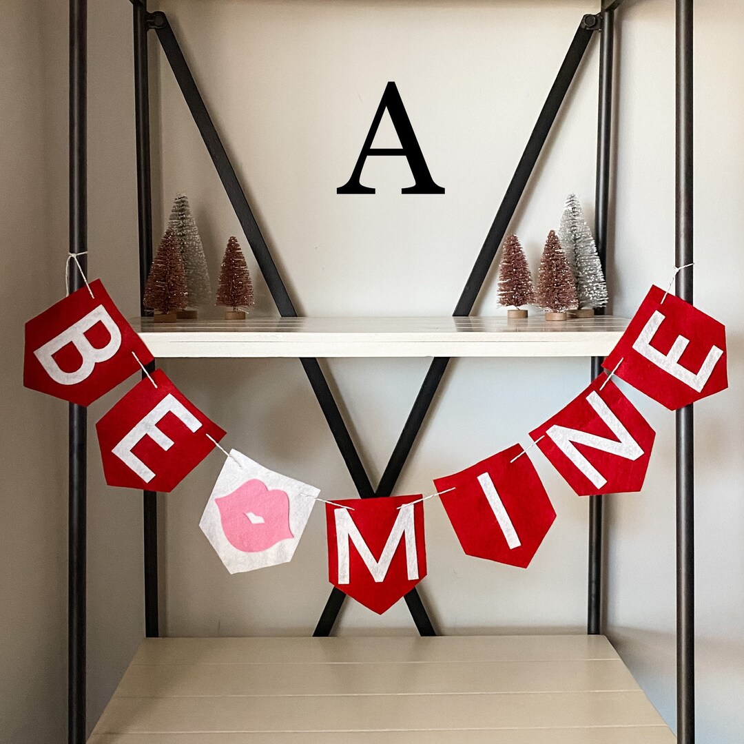 Be Mine Banner Valentines Day Banner Be Mine Garland Valentines Day ...