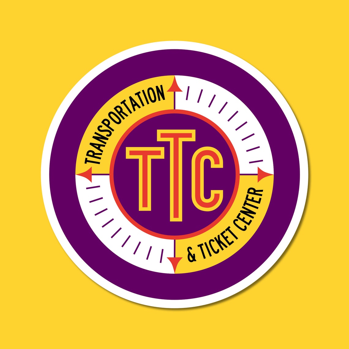 Transportation and Ticket Center TTC Logo Vinyl 3 - Etsy