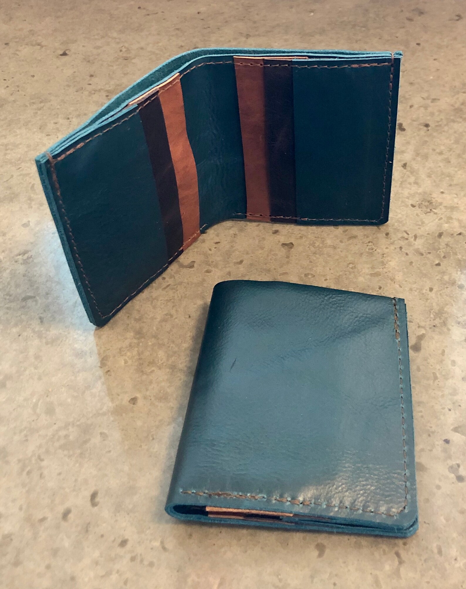 Leather Billfold Wallet- 6 Pocket Billfold - Etsy