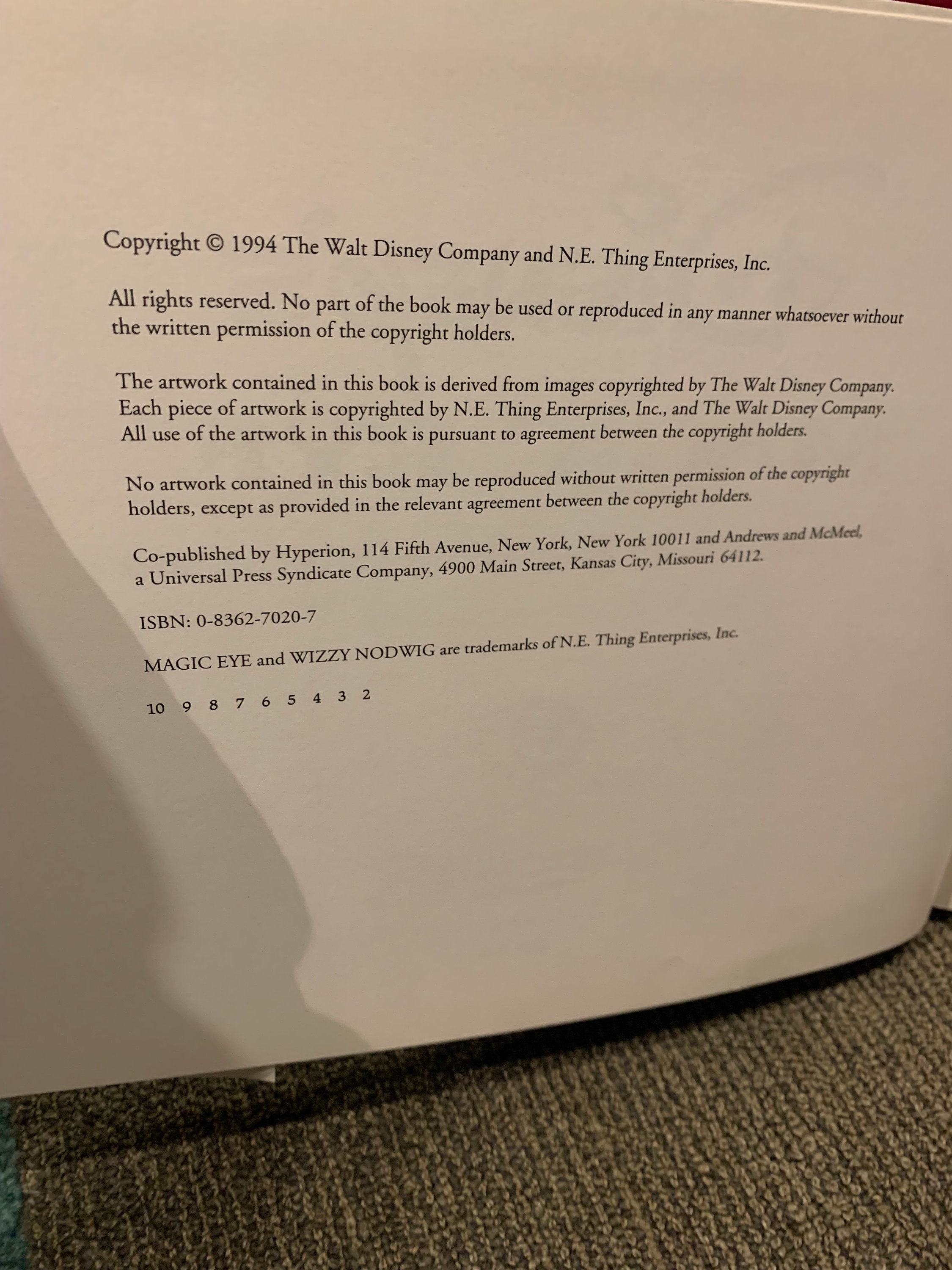 Vintage 1994 Disney's Magic Eye 3D Illusions Book N.E. - Etsy