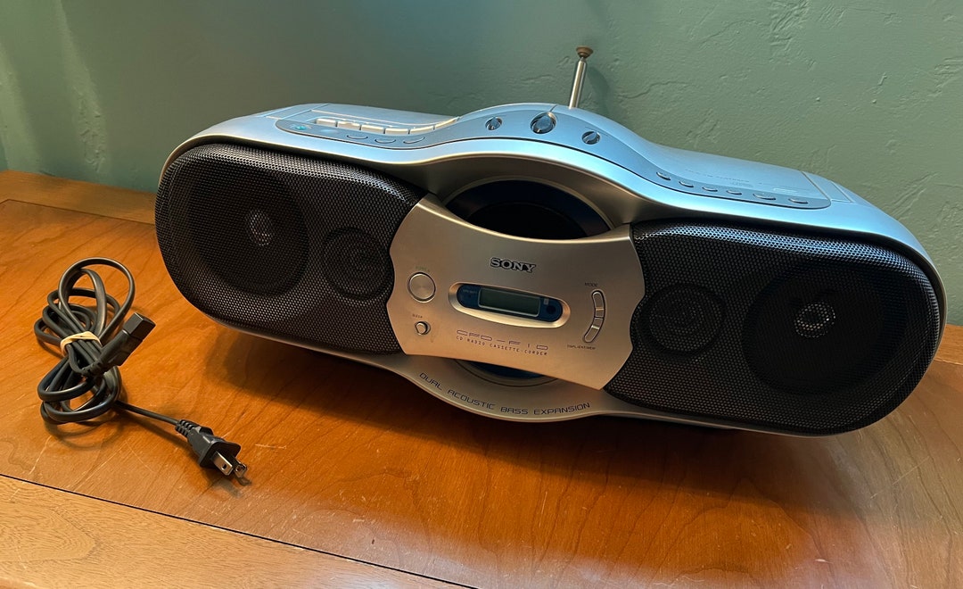 Vintage 90s/y2k Sony CFD-F10 Boom Box CD Radio Cassette Recorder Mega ...