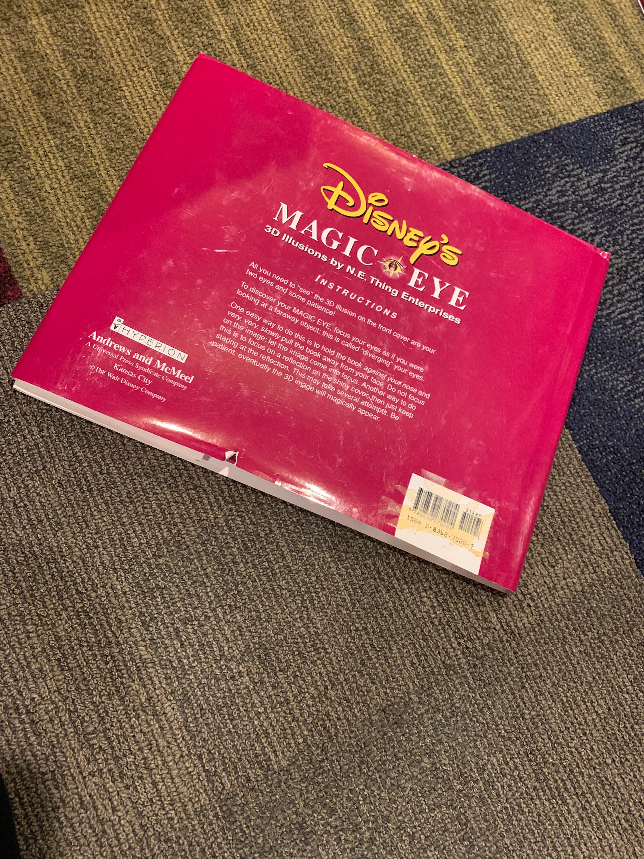 Vintage 1994 Disney's Magic Eye 3D Illusions Book N.E. - Etsy