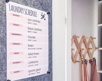 Editable Laundry Schedule Printable - Etsy