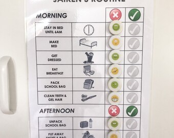 Customisable Routine Chart for Kids | Etsy Australia