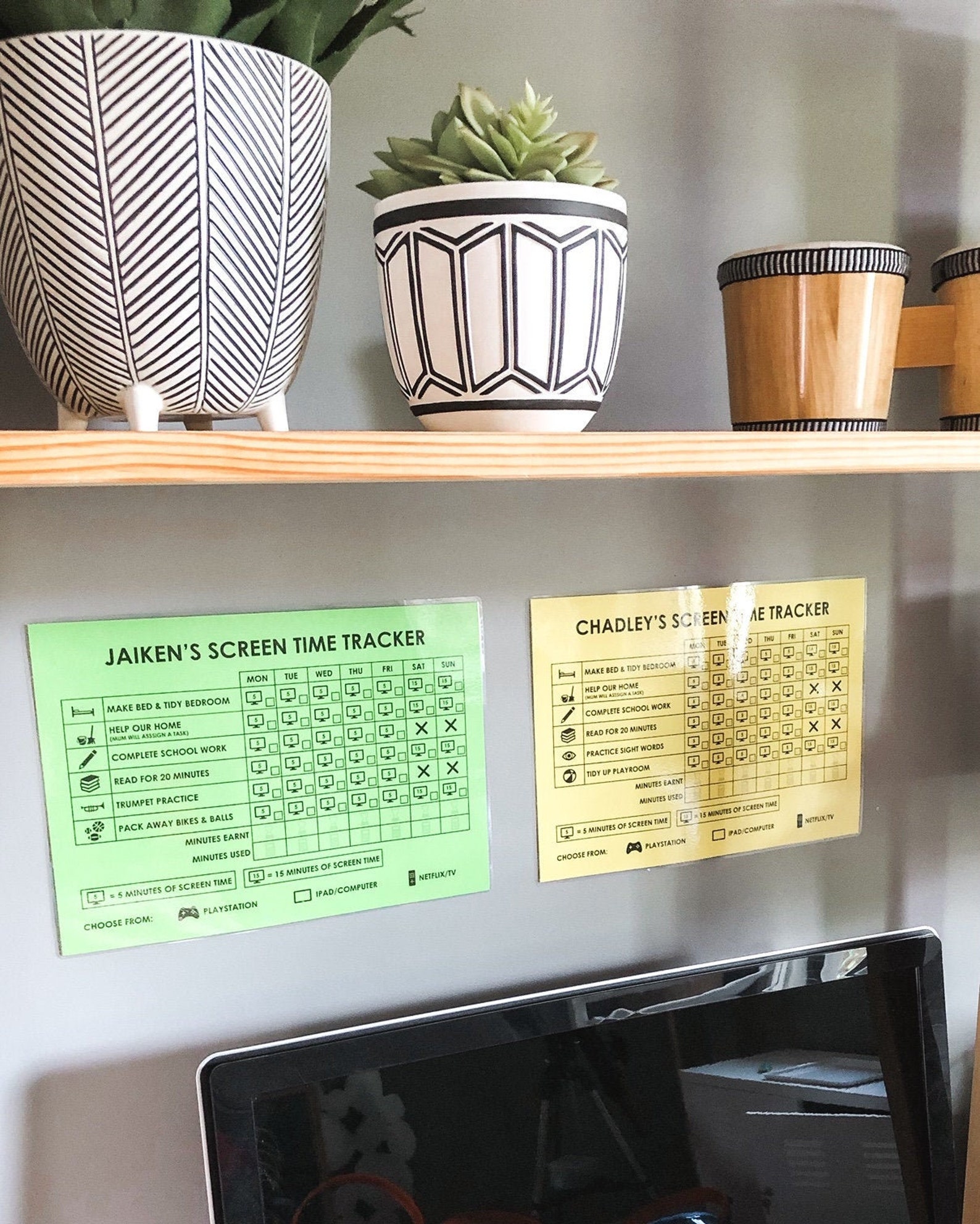 Customisable Screen Time Chart for Kids - Etsy Canada