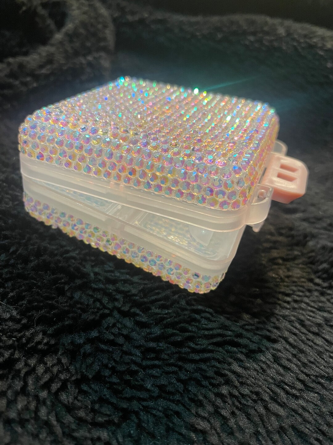 Bedazzled Portable Pill Box Rhinestone Medicine Container - Etsy