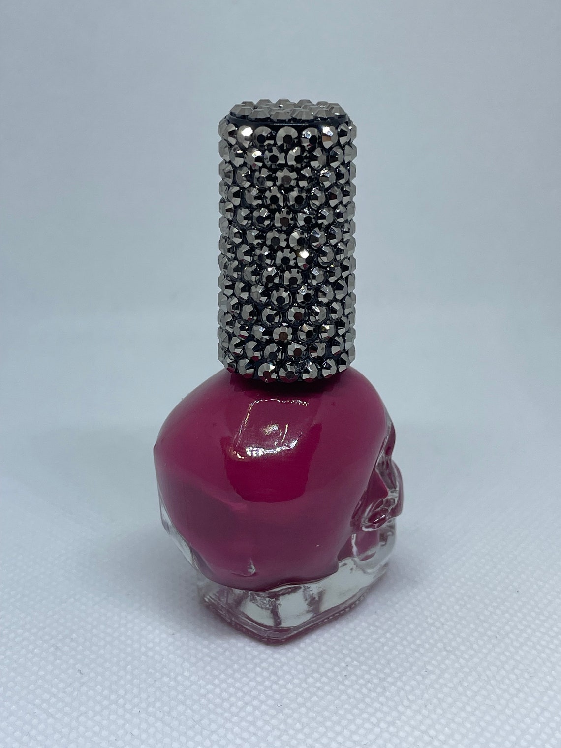 Rhinestone Nail Polish Bling Skull - Etsy