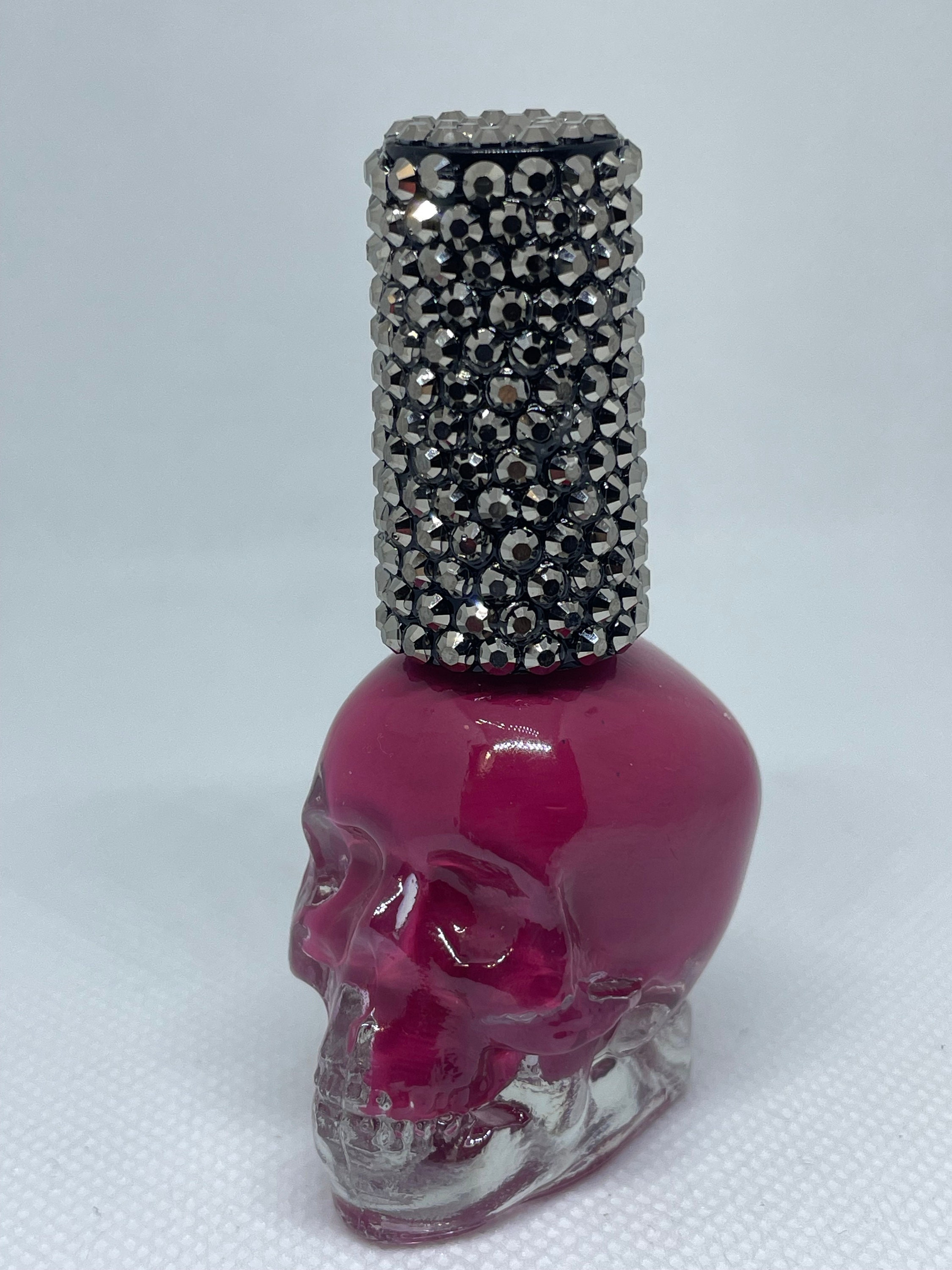 Rhinestone Nail Polish Bling Skull - Etsy