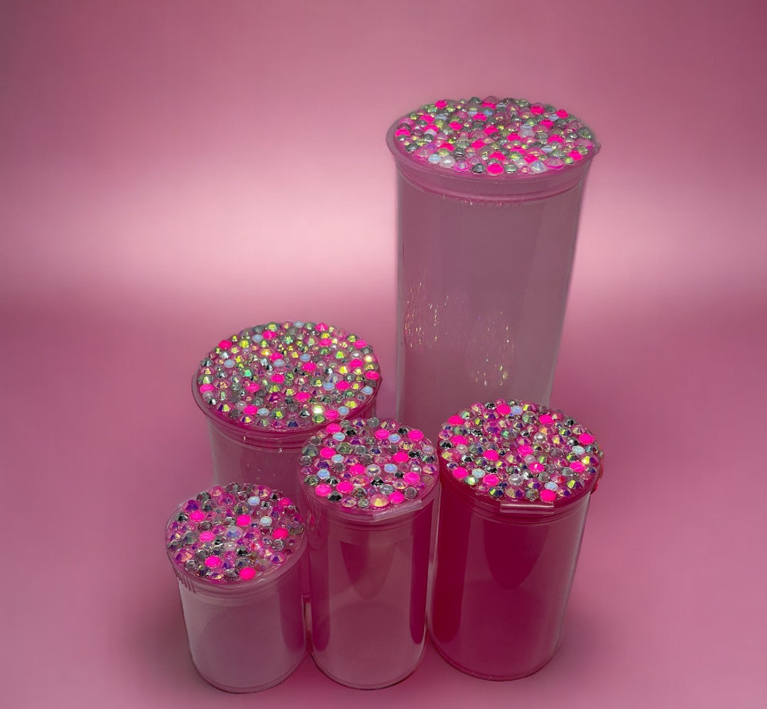 Blinged Smell Proof Hot Pink Stash Pop Top Container Bedazzled 8 60 ...