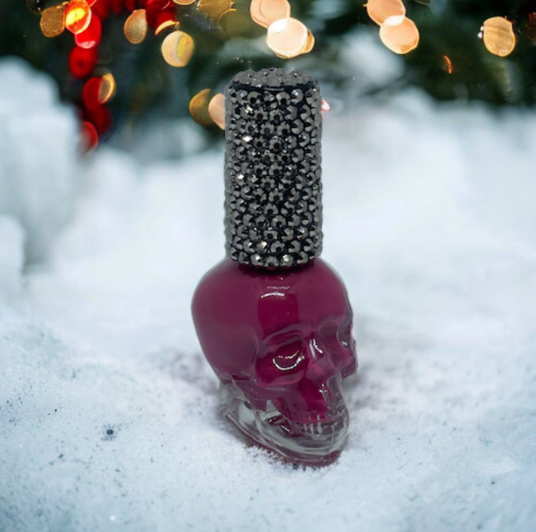 Rhinestone Nail Polish Bling Skull - Etsy