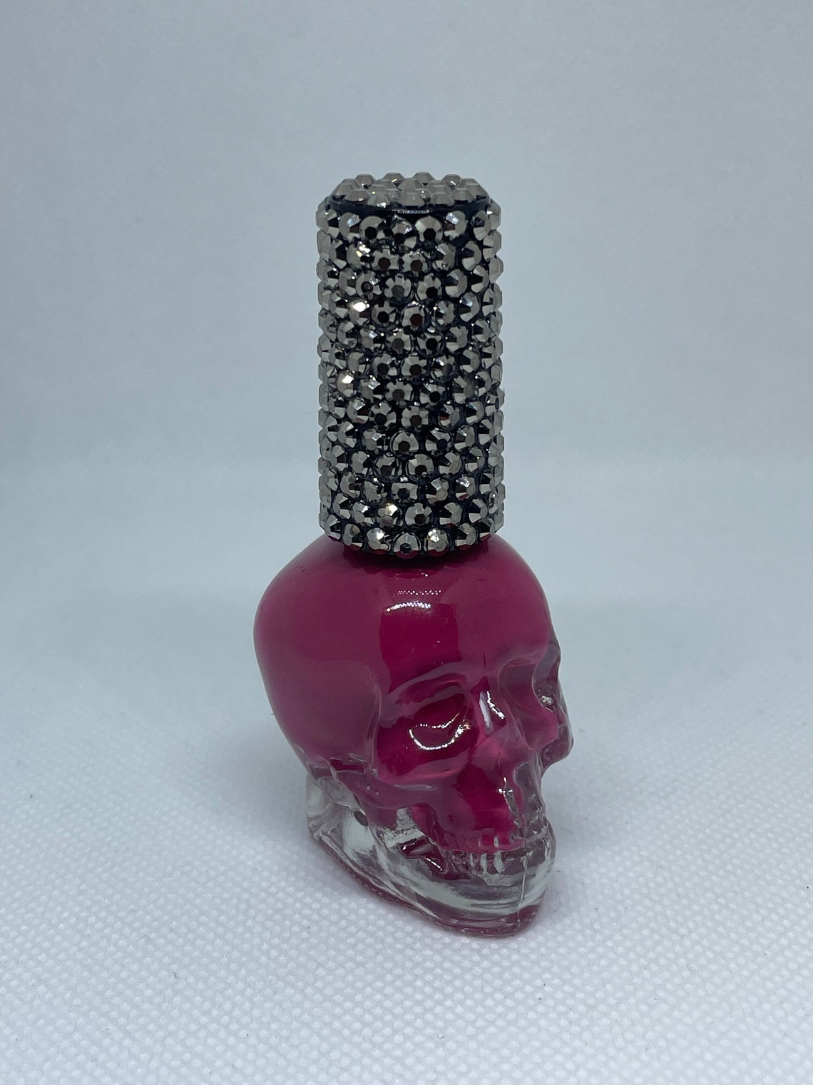 Rhinestone Nail Polish Bling Skull - Etsy