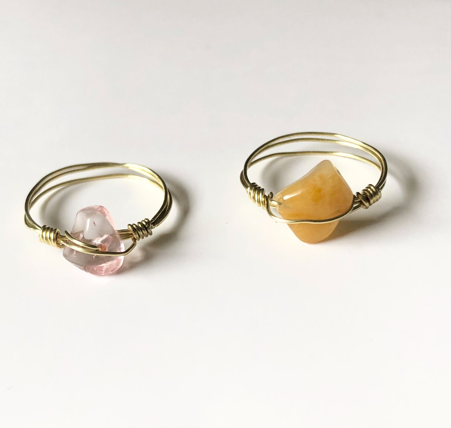 Crystal Rings / Crystal Gemstone Rings / Dainty Minimalistic - Etsy ...