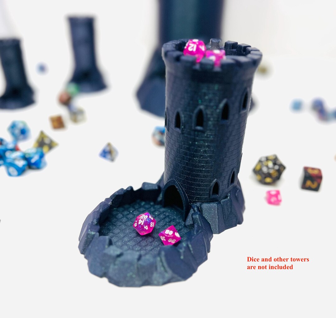Small Castle Dice Tower Randomizer 3D Printed Accessory DND & Board Games - Etsy