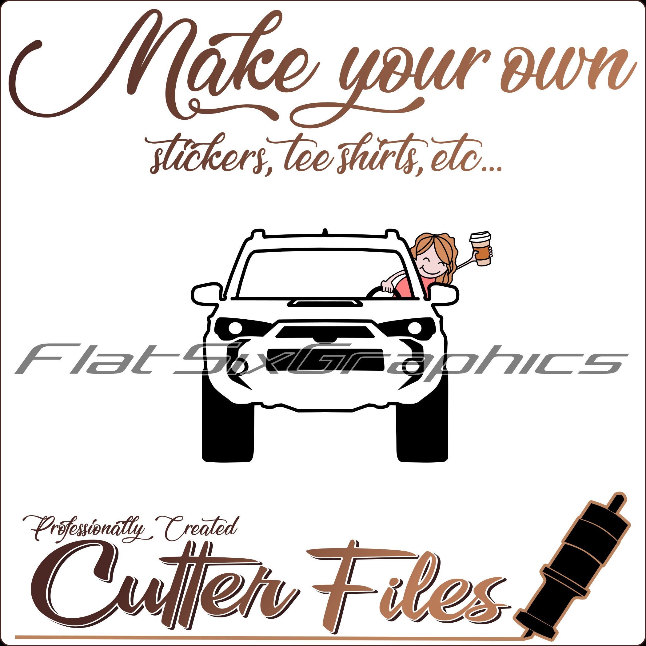 4runner Girl Coffee SVG Vector File Cut File for Cricut and Silhouette ...