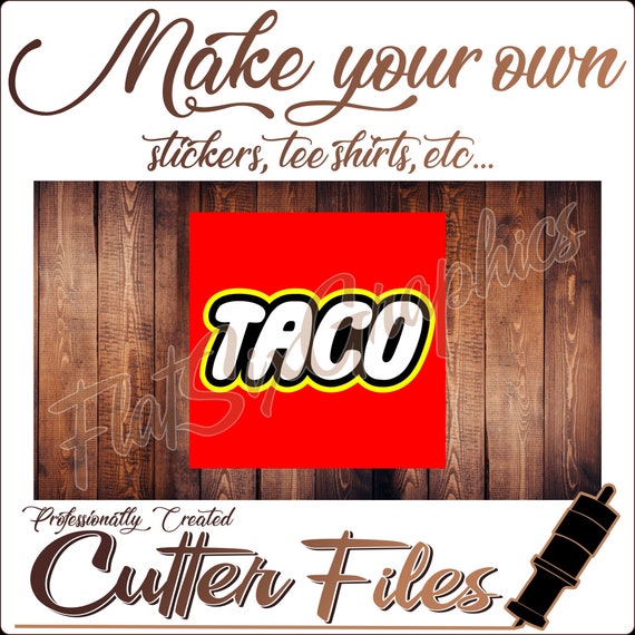 Taco L E G O Inspired SVG Vector File Cut File for Cricut | Etsy