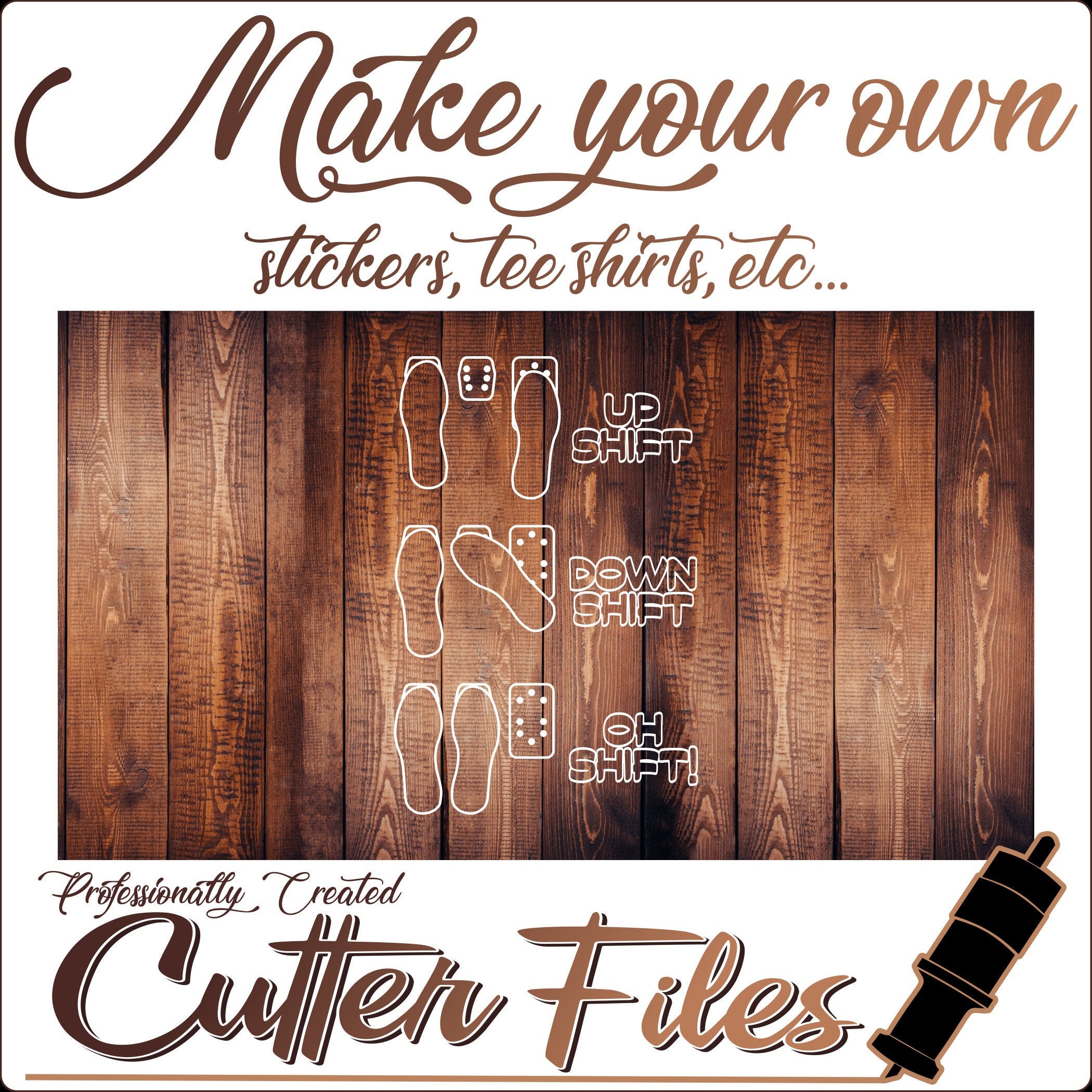 OH SHIFT SVG Vector File Cut File for Cricut and Silhouette - Etsy