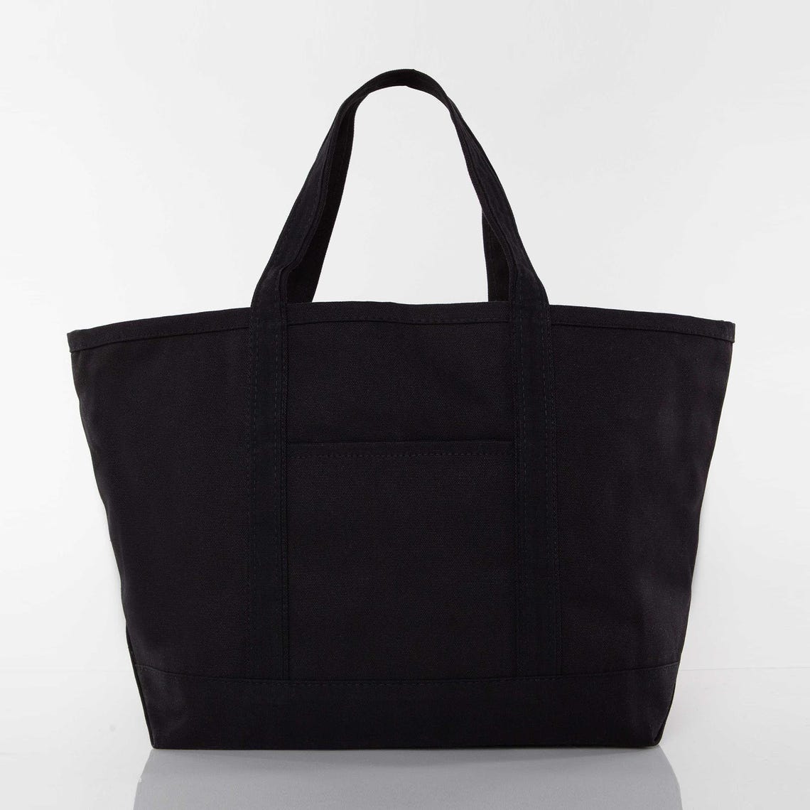 Large Black Canvas Tote Bag: 18 Oz Heavy Duty Travel Tote - Etsy