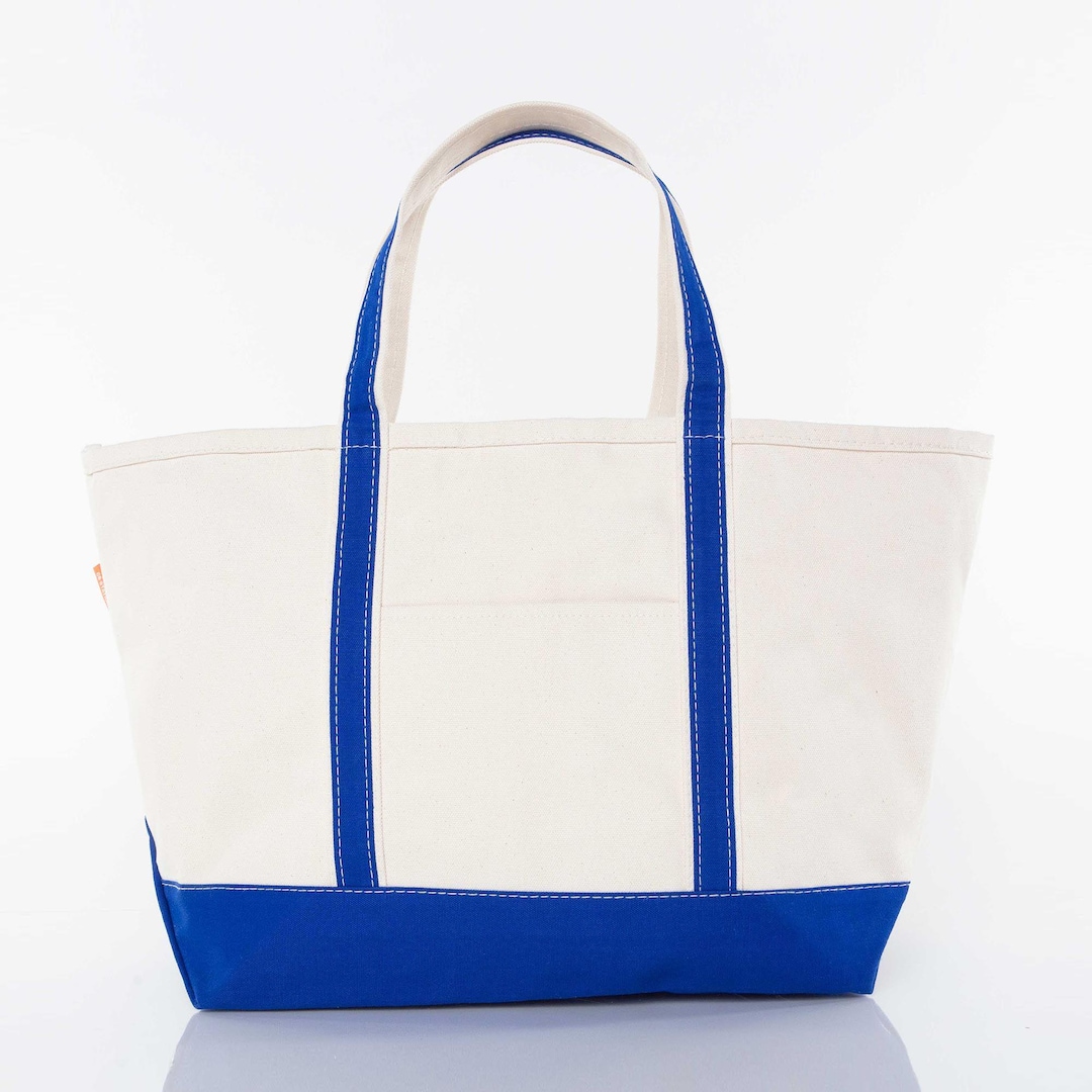 Royal Blue Canvas Tote Bag: Durable 18 Oz Travel Tote - Etsy