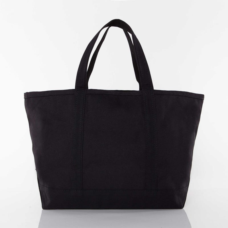 Black Canvas Tote - Etsy